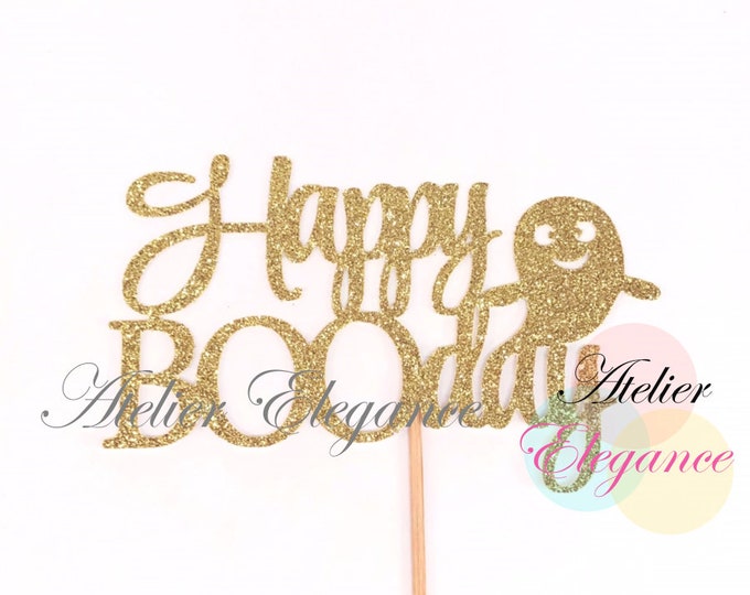 Happy Booday Cake Topper, Halloween Birthday Cake Topper, Halloween ...