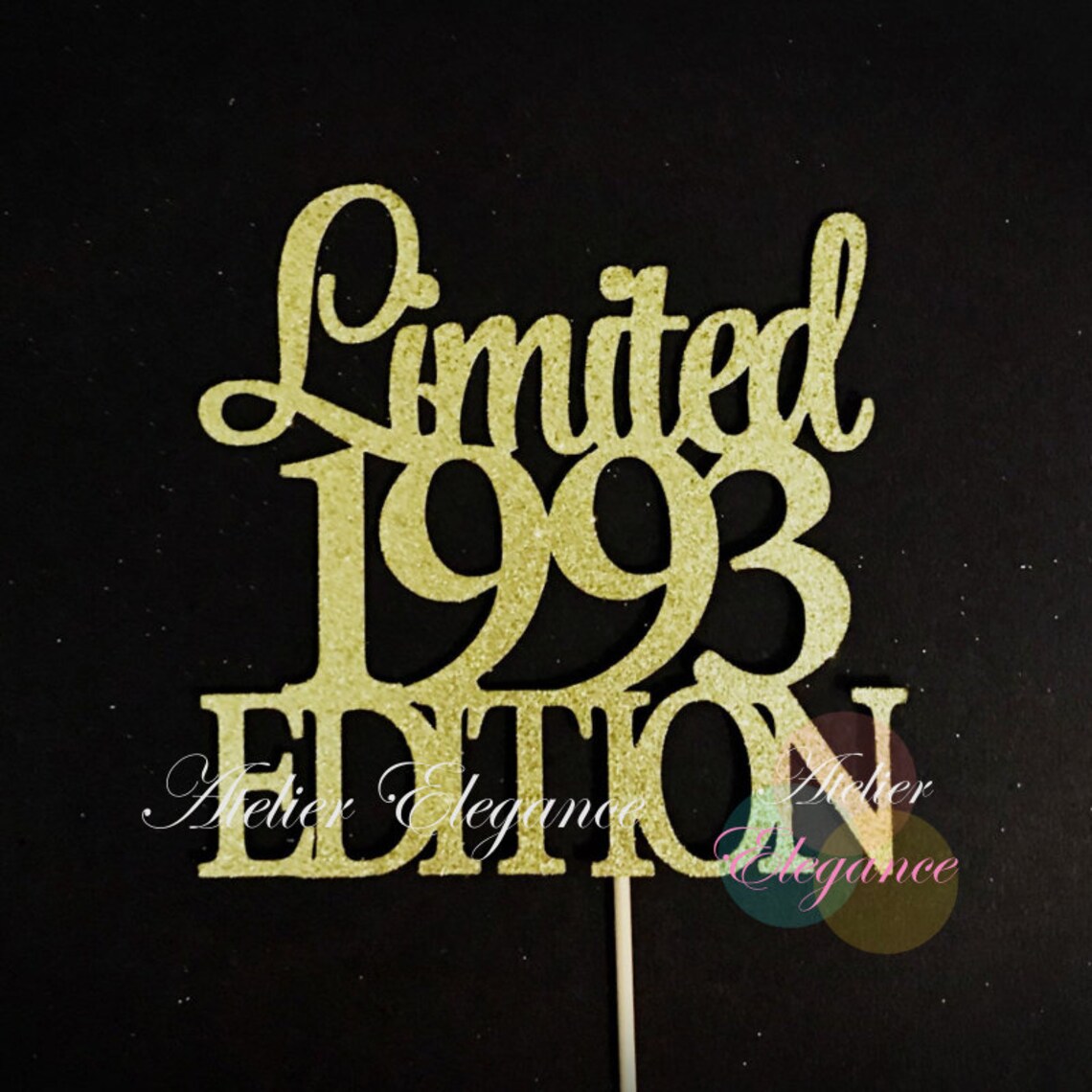 Limited 1993 Edition Cake Topper, Birth Year Cake Topper, 33rd Birthday ...