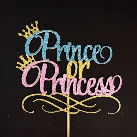 Prince or Princess Cake Topper Gender Reveal Cake Topper | Etsy