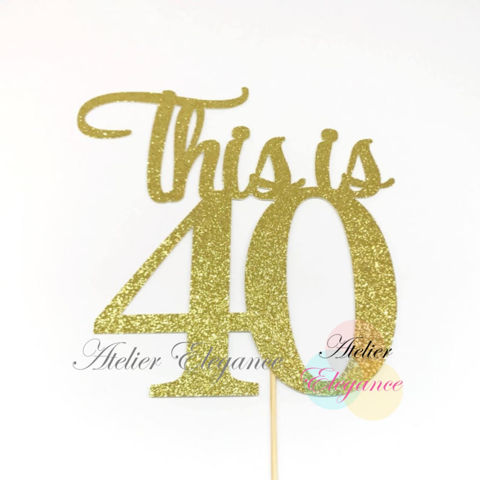 40th Birthday Cake Topper This is 40 Cake Topper 40th | Etsy