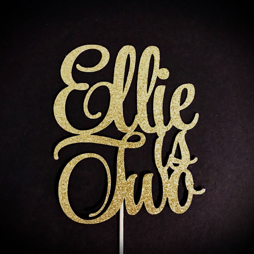 Personalized Two Cake Topper, Second Birthday Cake Topper, Two Cake ...