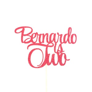 Personalized Two Cake Topper, Second Birthday Cake Topper, Two Cake ...