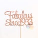Fabulous Since 1933 Cake Topper, Birth Year Cake Topper, 93rd Birthday ...
