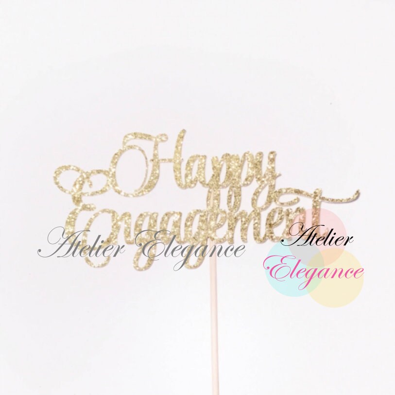 Happy Engagement Topper Engaged Cake Topper Bride to Be Cake | Etsy