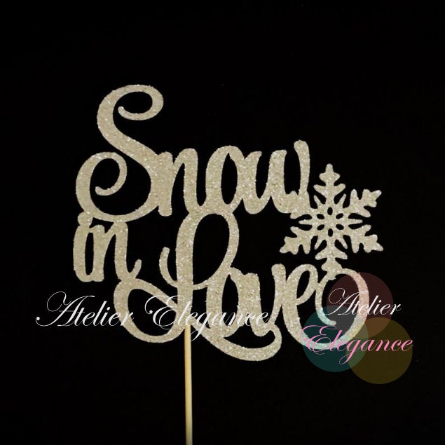 Snow in Love Cake Topper Winter Wedding Cake Topper Winter - Etsy