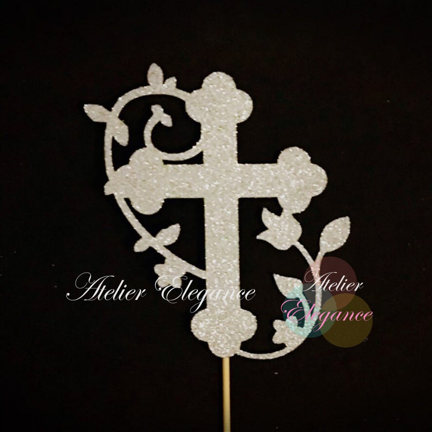 Cross Cake Topper, Baptism Cake Topper, Christening Cake Topper ...