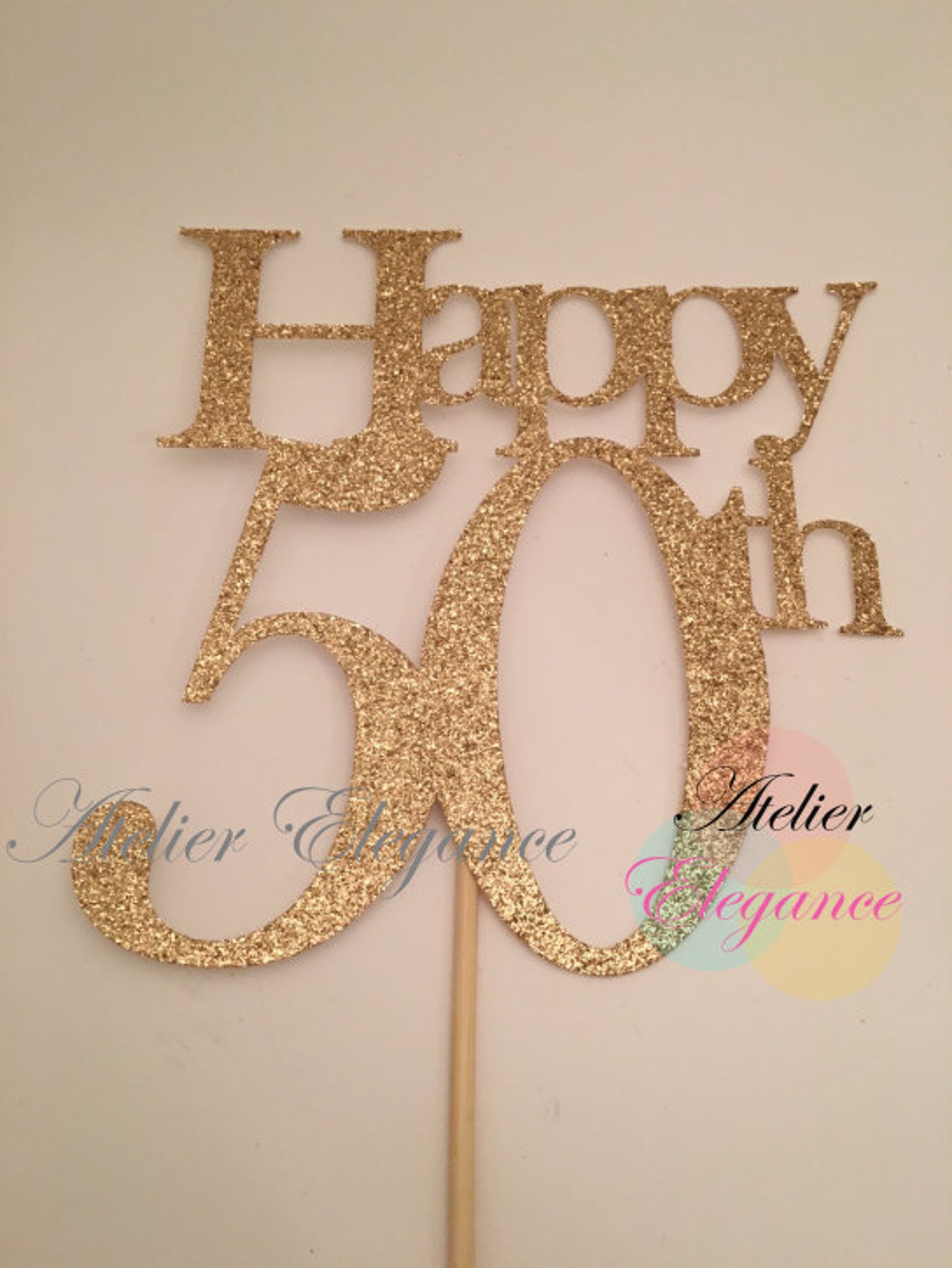 Happy 50th Cake Topper 50th Birthday Cake Topper 50th | Etsy