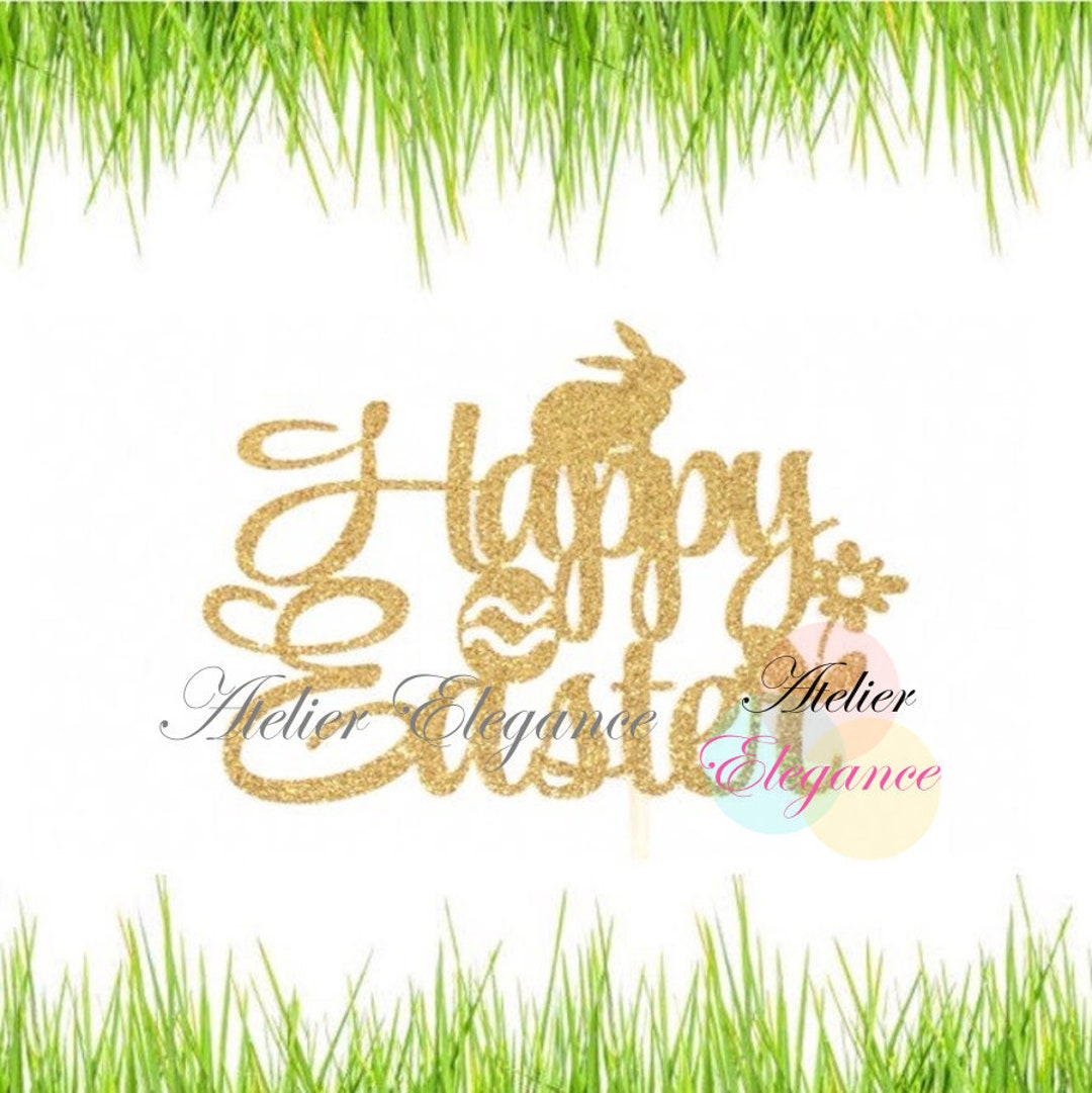 Happy Easter Cake Topper Easter Party Cake Topper Bunny Cake - Etsy Canada