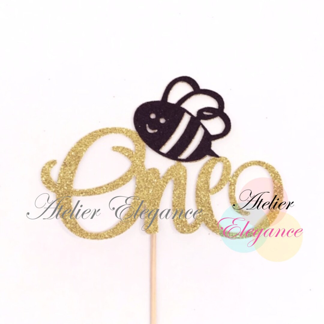 Bee One Cake Topper, Bee Theme 1st Birthday Cake Topper, Bee 1st ...