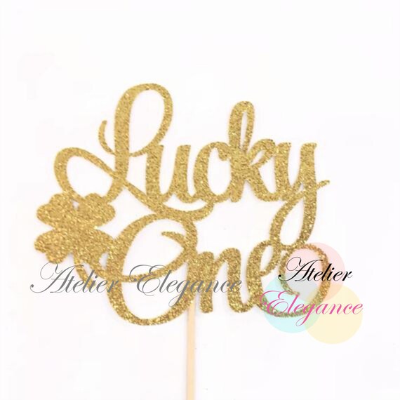 Lucky One Cake Topper 1st Birthday Cake Topper Lucky 1 Cake | Etsy