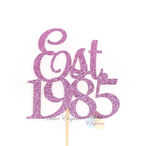 Established in 1985 Cake Topper Est 1985 Cake Topper Birth | Etsy