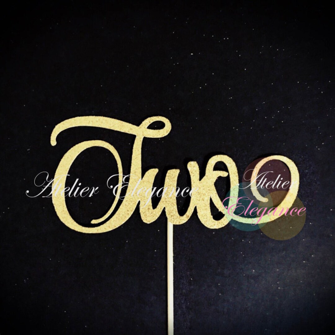 Two Cake Topper, Second Birthday Cake Topper, 2 Cake Topper, 2nd ...