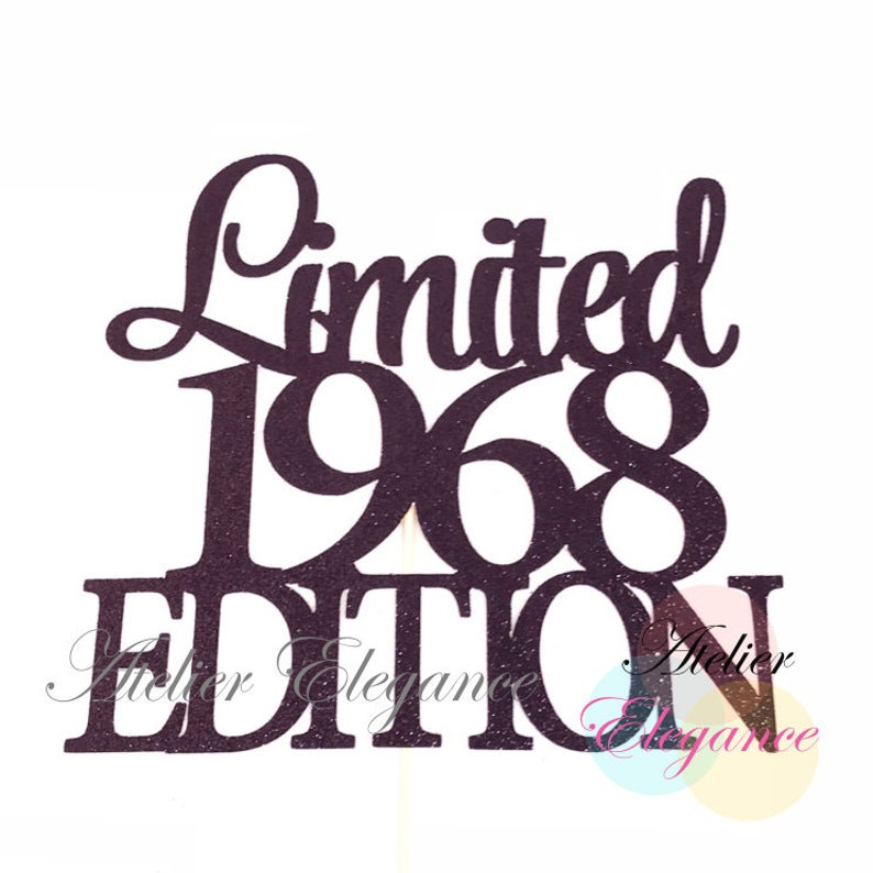 Limited 1968 Edition Cake Topper Birth Year Cake Topper 54th - Etsy Canada