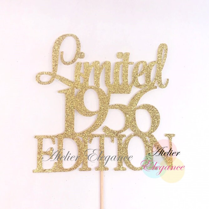 Limited 1956 Edition Cake Topper, Birth Year Cake Topper, 69th Birthday ...