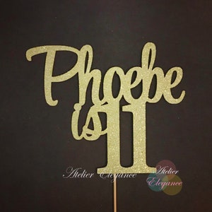 Personalized 11 Cake Topper, 11th Birthday Cake Topper, Eleven Cake ...