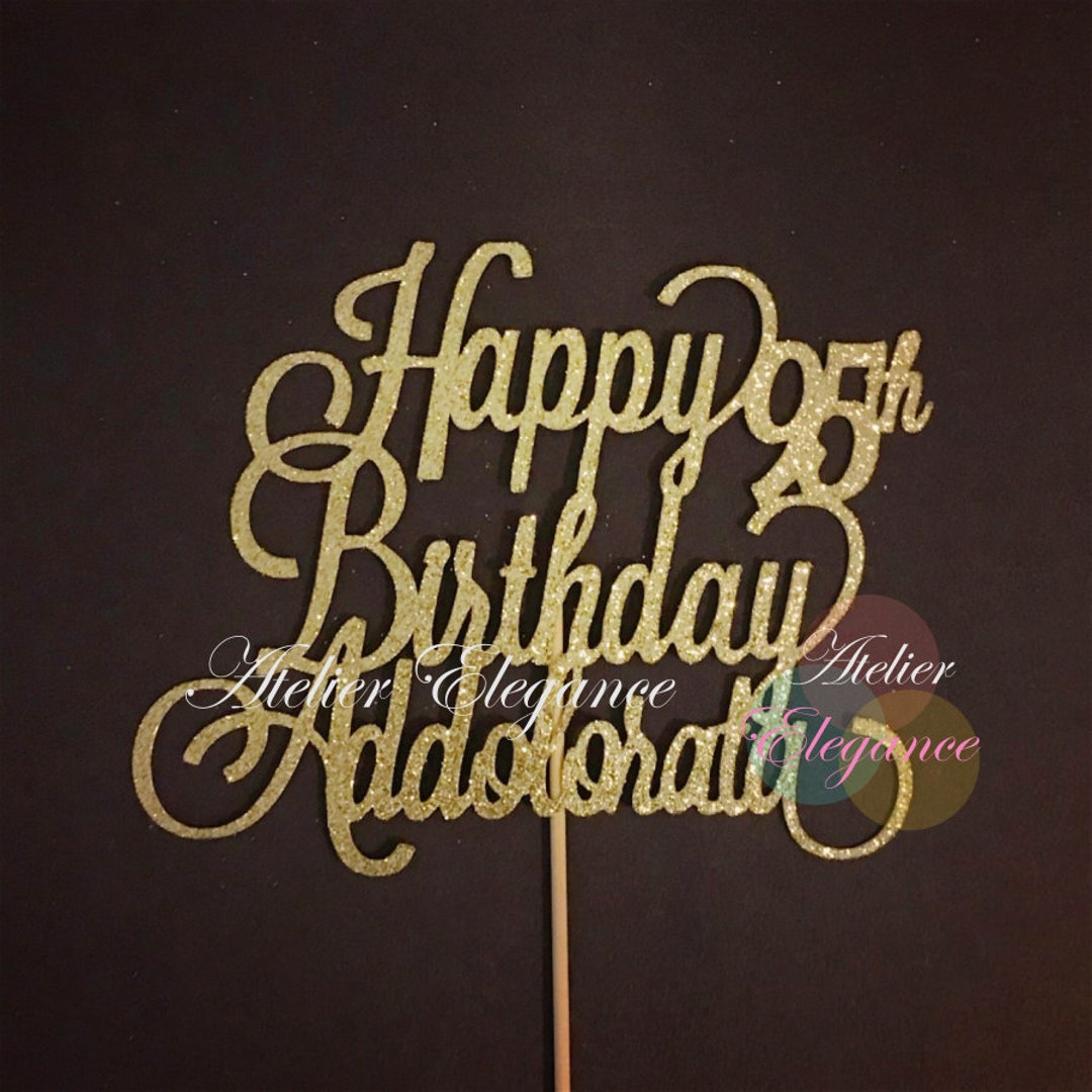 ANY Name ANY Age, 95th Birthday Cake Topper, 95th Birthday Party ...