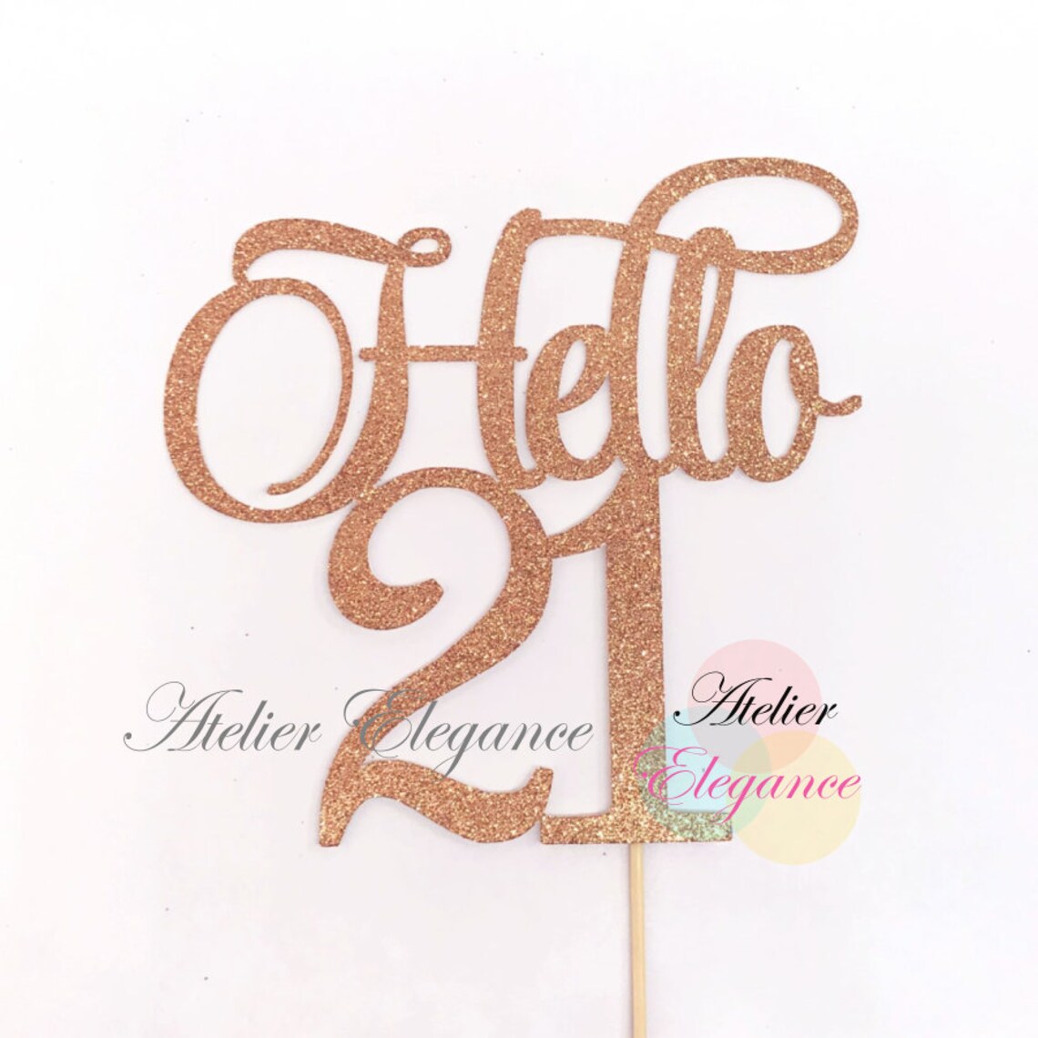 Hello 21 Cake Topper, 21st Birthday Cake Topper, 21st Birthday Party ...