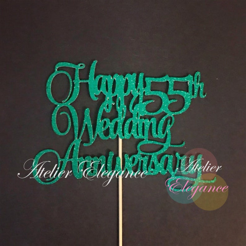 Happy 55th Wedding Anniversary Topper Anniversary Cake - Etsy Canada