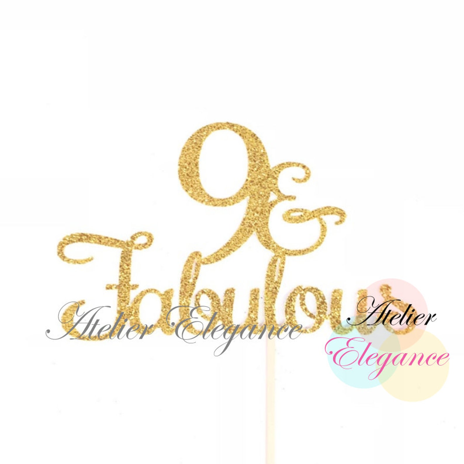 9 & Fabulous Cake Topper Ninth Birthday Cake Topper 9 Cake - Etsy