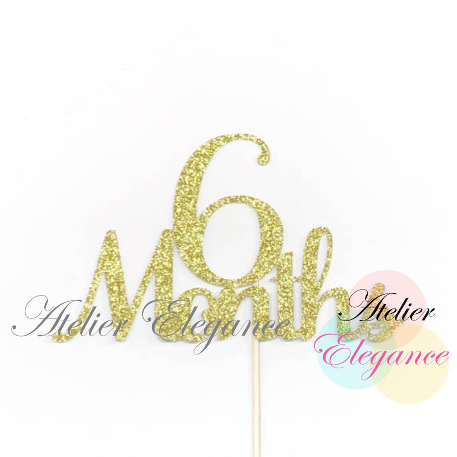 Half Birthday Cake Topper 6 Months Cake Topper Half Cake - Etsy