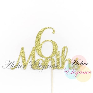 Half Birthday Cake Topper, 6 Months Cake Topper, Half Cake Topper, 1/2 ...