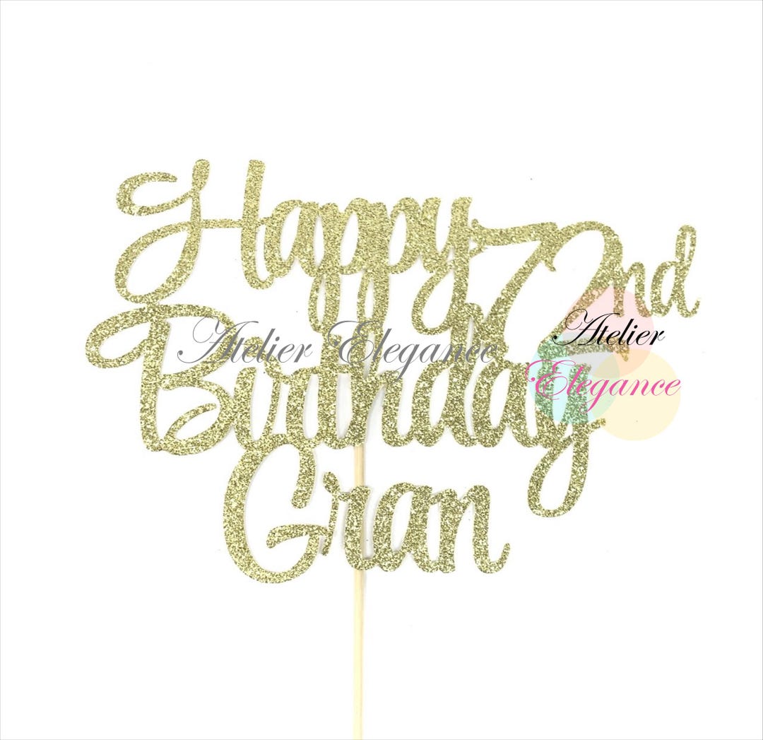 ANY Name ANY Age, 72nd Birthday Cake Topper, Seventy Two Cake Topper ...
