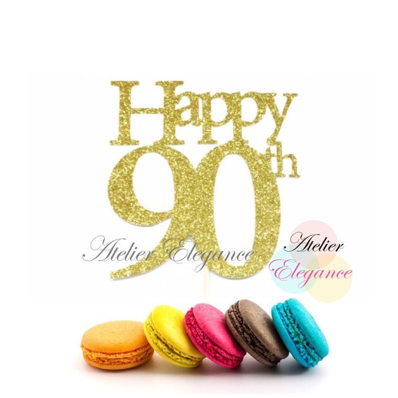 90 Birthday Topper Birthday Cake Topper 90th Birthday Party - Etsy