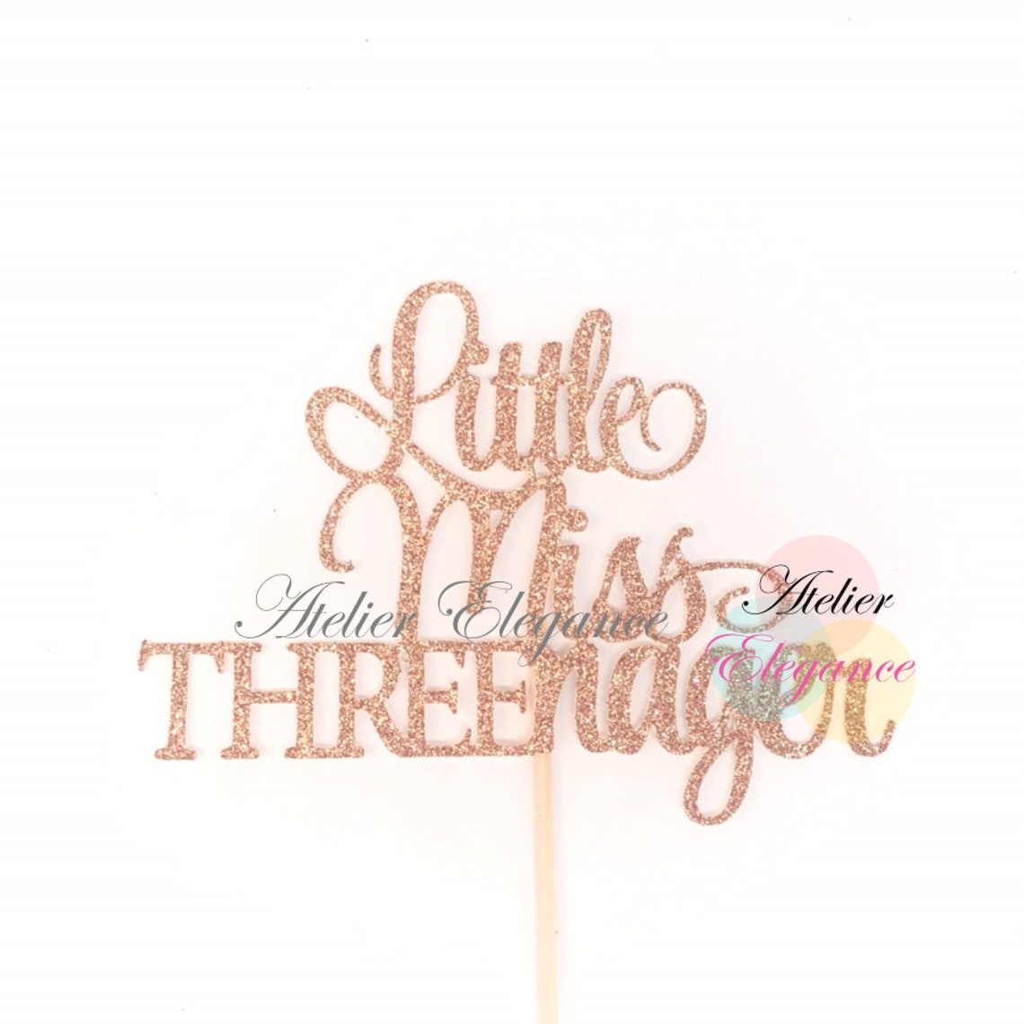 Little Miss Threenager Cake Topper, 3rd Birthday Cake Topper, Three ...