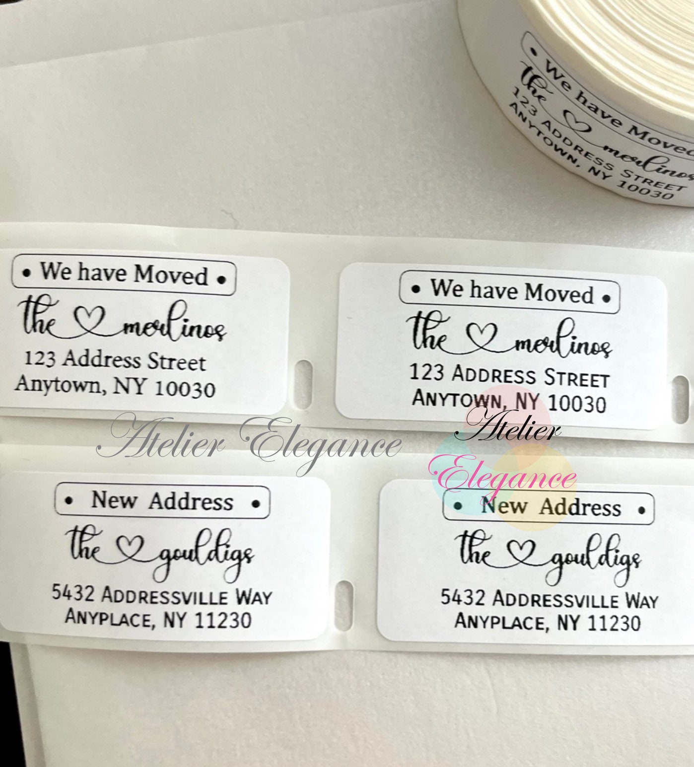 New Address Label, We've Moved Labels, Return Address Label, Custom ...