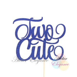 Two Cake Topper, Two Cute Cake Topper, Second Birthday Cake Topper, 2 ...