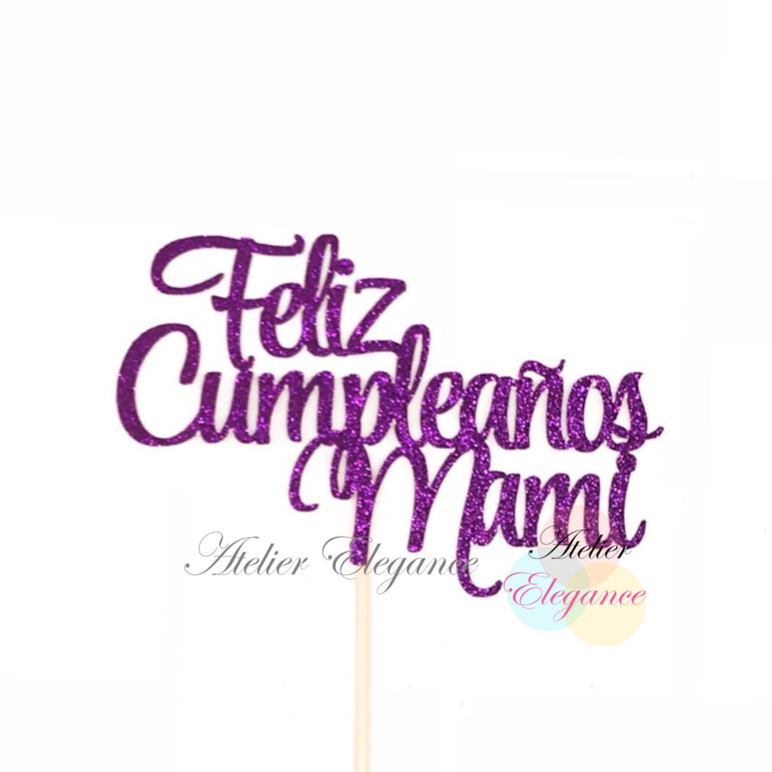 Happy Birthday Mom Cake Topper Feliz Cumpleaños Mami Cake - Etsy México