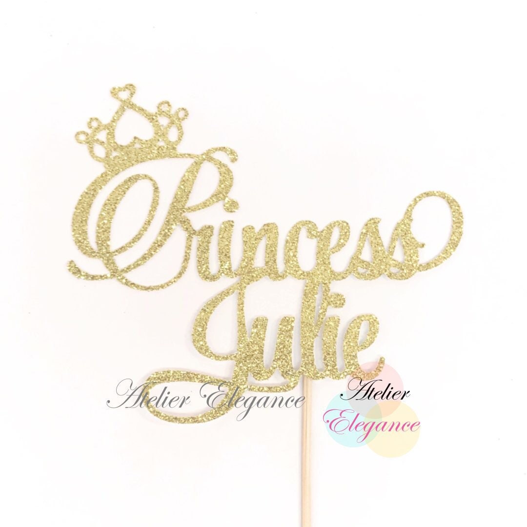 ANY NAME, Princess Birthday Cake Topper, Princess Baby Shower Cake ...