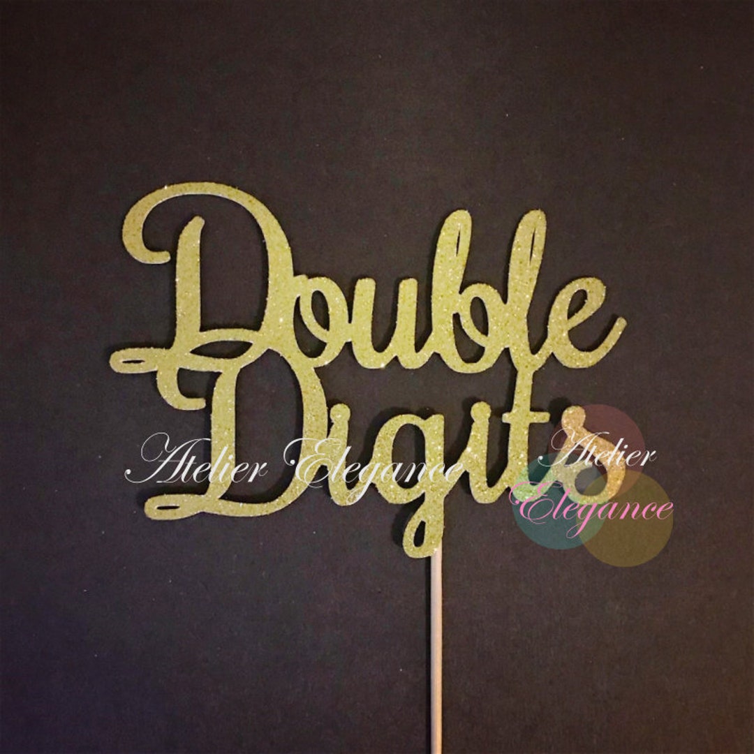 Double Digits Cake Topper, 10 Cake Topper, Ten Cake Topper, 10th ...