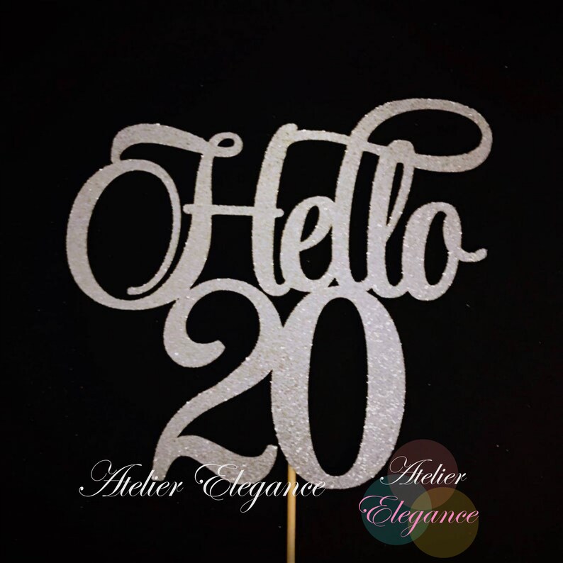 Hello 20 Cake Topper 20th Birthday Cake Topper 20th Birthday | Etsy