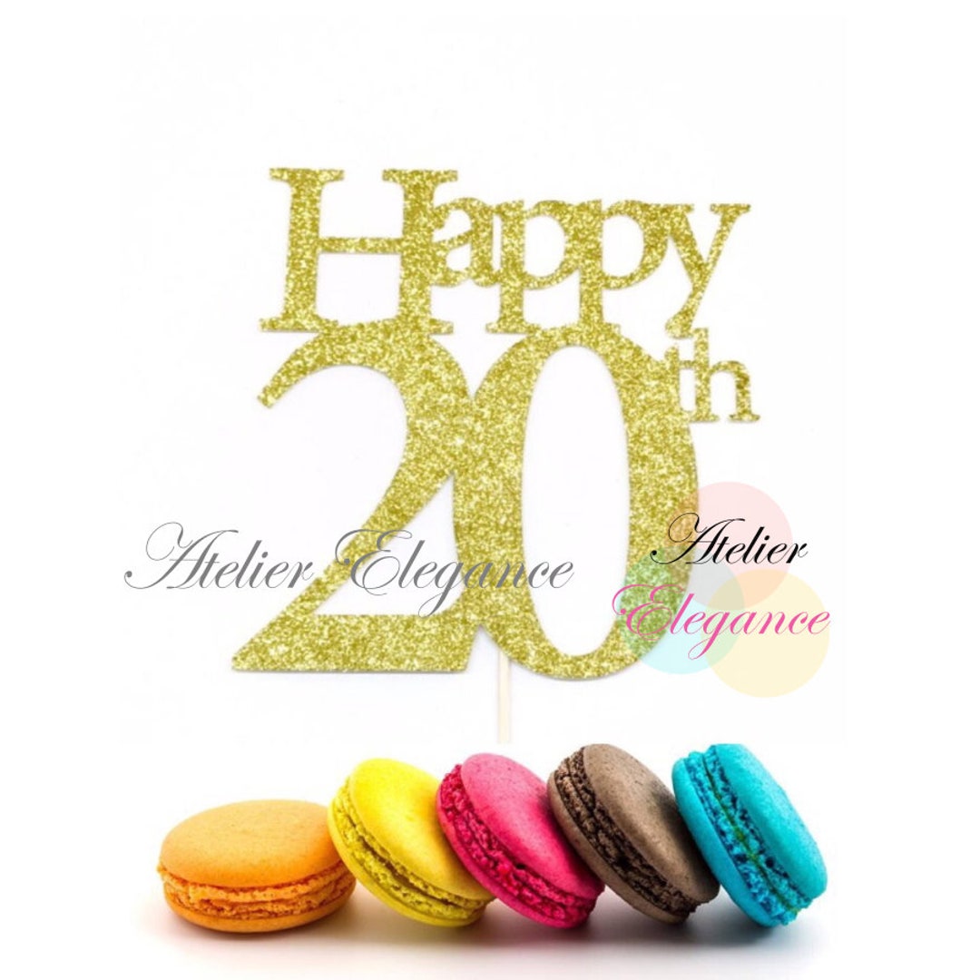 20th Birthday Topper, Birthday Topper, 20th Birthday Party, Happy 20 ...