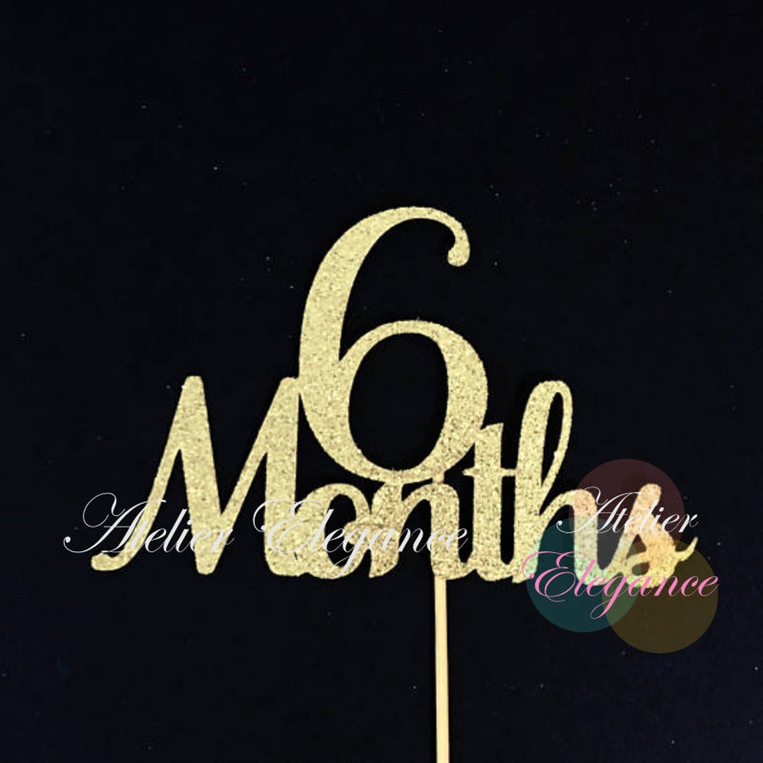 Half Birthday Cake Topper, 6 Months Cake Topper, Half Cake Topper, 1/2 ...