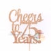 75th Birthday Cake Topper, Cheers to 75 Years Cake Topper, 75th ...