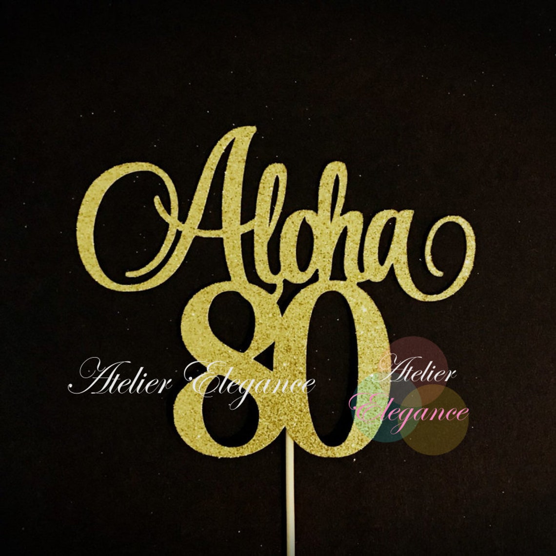 Aloha 80 Topper Hello 80 Cake Topper Tropical 80th Birthday | Etsy