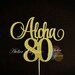 Aloha 80 Topper, Hello 80 Cake Topper, Tropical 80th Birthday Cake ...
