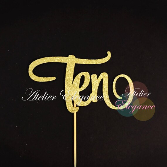 10 Cake Topper Ten Cake Topper 10th Anniversary Cake Topper | Etsy Canada