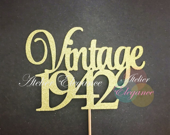 Vintage 1942 Cake Topper Birthday Cake Topper Birth Year - Etsy Vintage 1942 Cake Topper Birthday Cake Topper Birth Year - Etsy