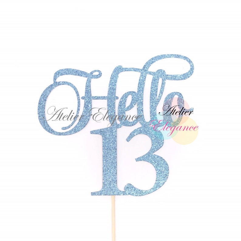 Hello 13 Cake Topper 13th Birthday Cake Topper 13th Birthday - Etsy Canada