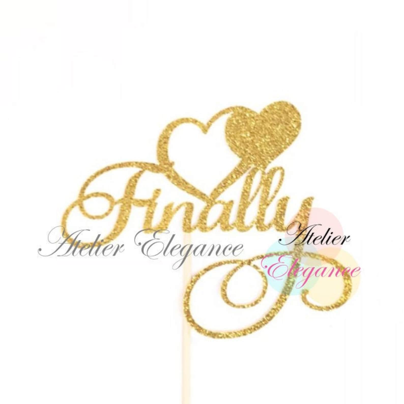 Finally Cake Topper Wedding Cake Topper Bridal Shower Cake - Etsy Canada
