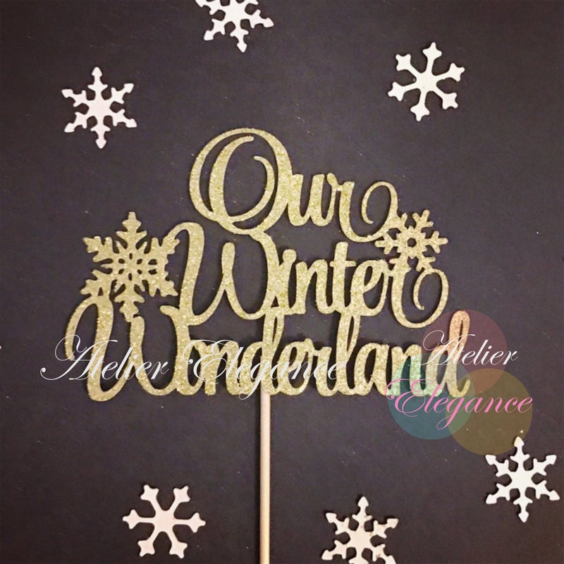 Winter Wedding Cake Topper - Etsy