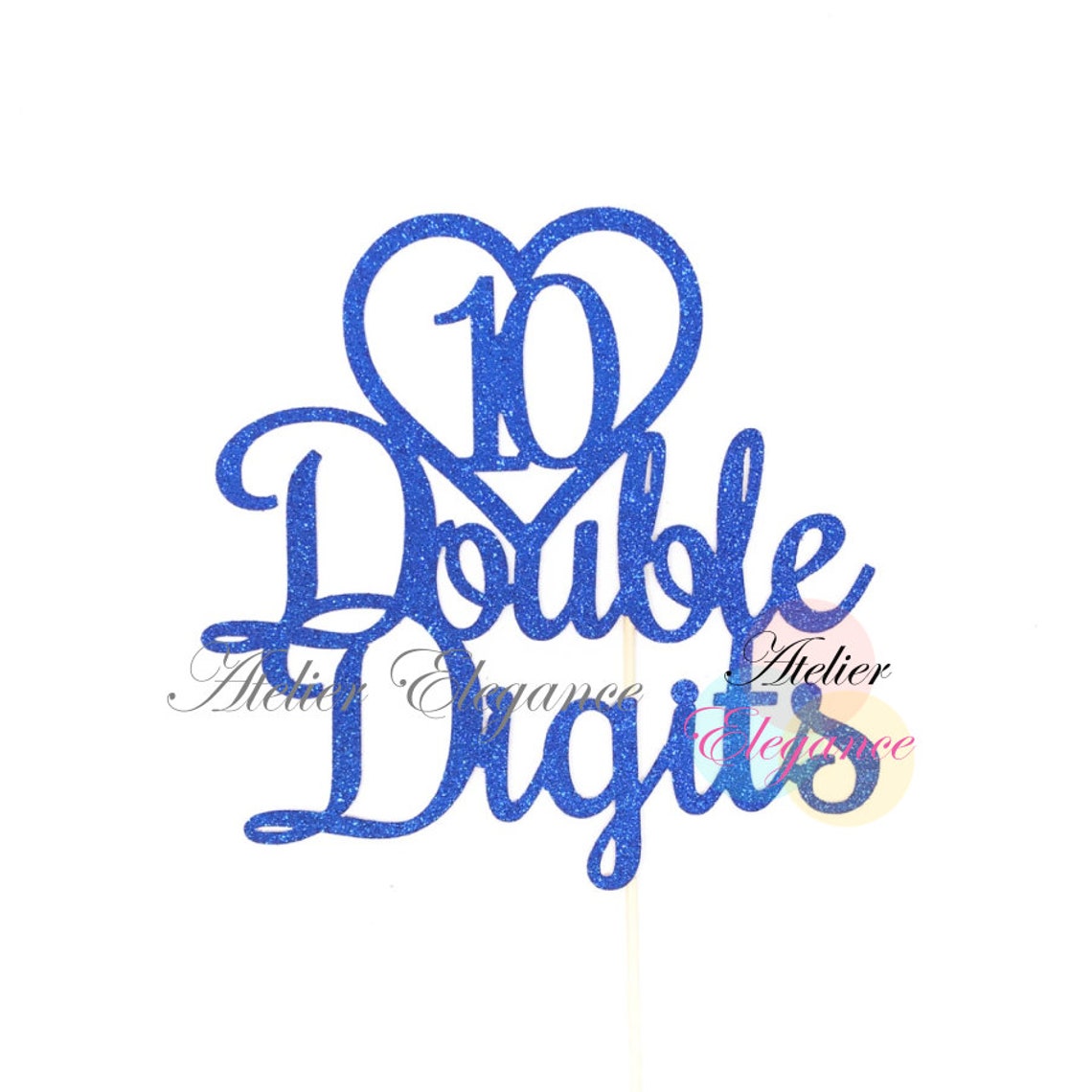 Double Digits Cake Topper 10th Birthday Cake Topper 10 Cake - Etsy
