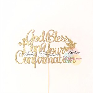 God Bless on Your Confirmation Cake Topper, God Bless Topper ...