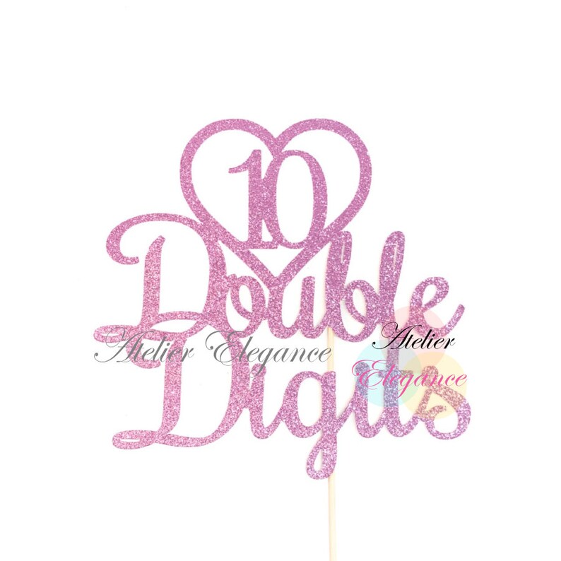 Double Digits Cake Topper 10th Birthday Cake Topper 10 Cake - Etsy