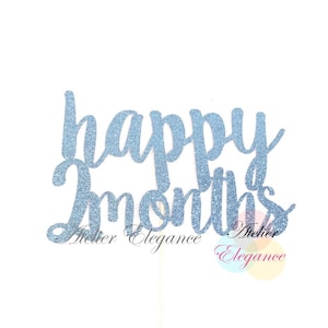 Happy 2 Months Cake Topper, 2 Months Birthday Cake Topper, 2 Months ...
