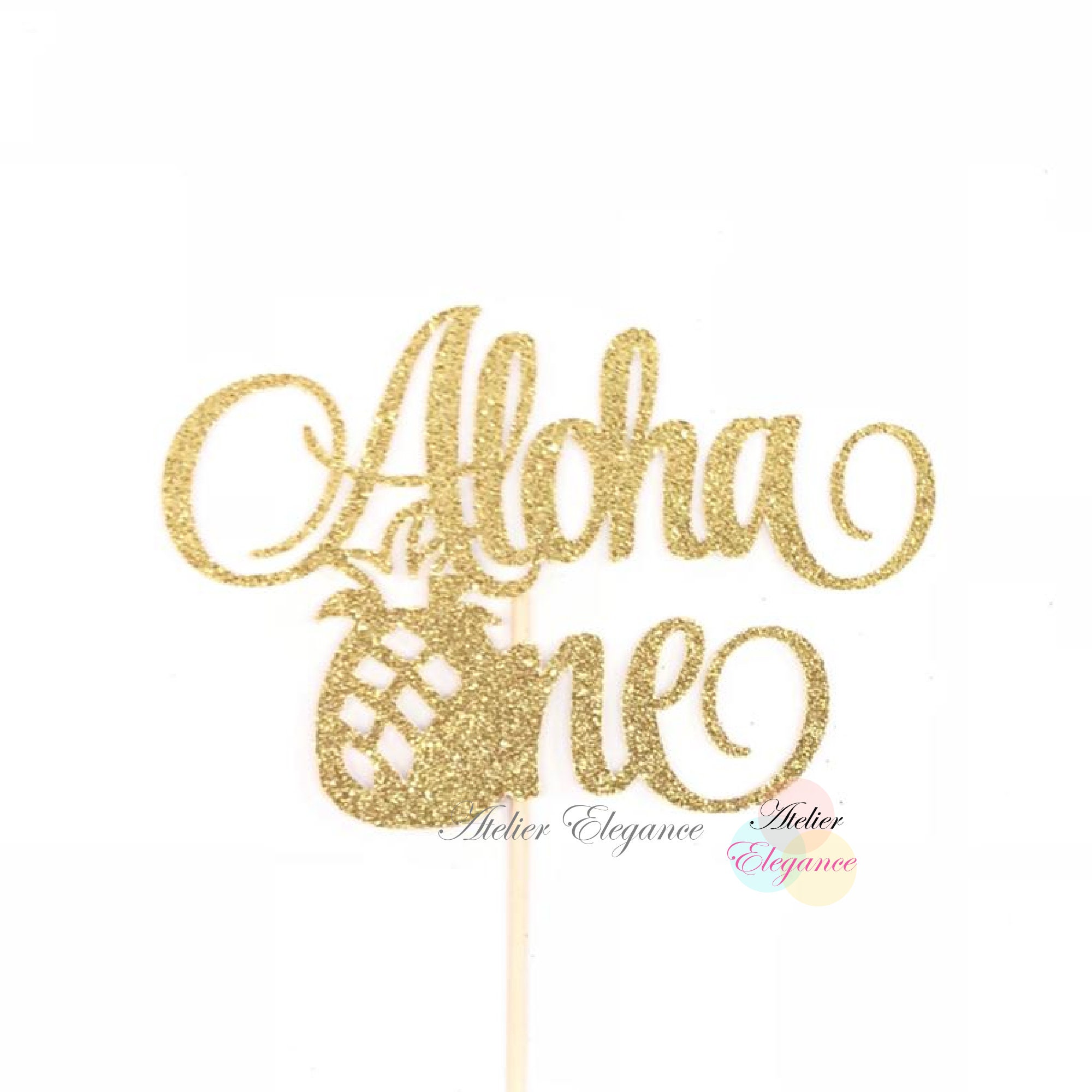 Aloha One Cake Topper Hello 1 Cake Topper Tropical 1st | Etsy