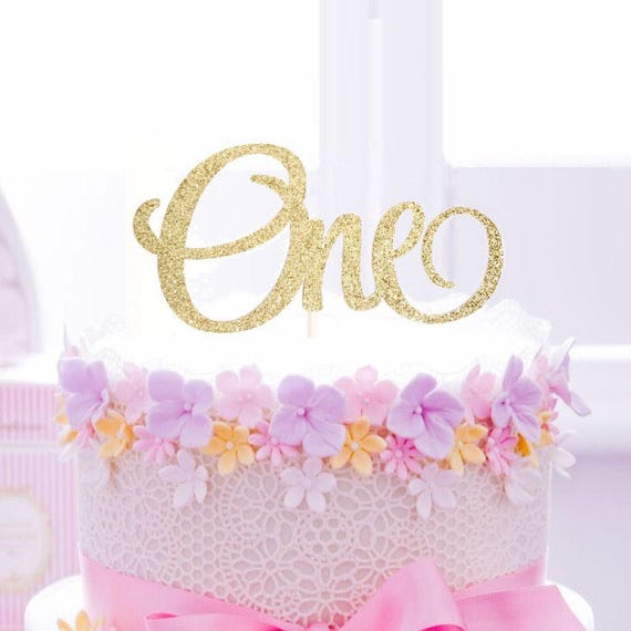 Lots Colors One Cake Topper First Birthday Cake Topper 1 | Etsy